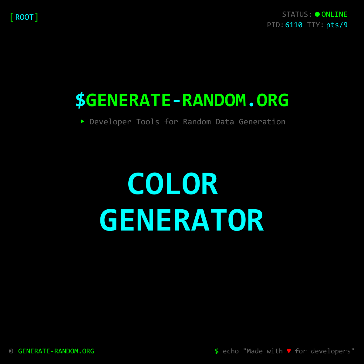 Random Color Generator | Generate Random Colors - Generate-Random.org