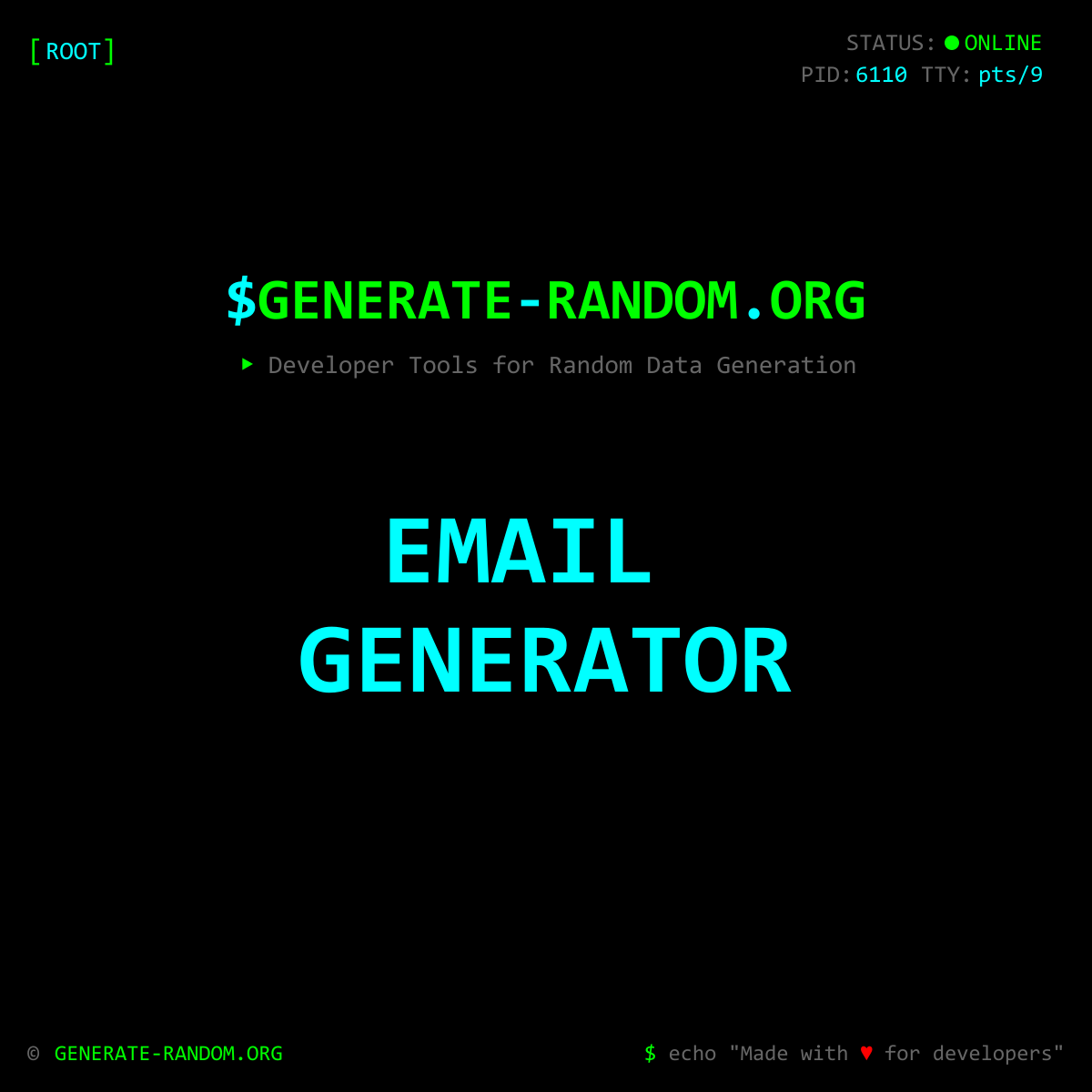 Random Email Generator | Generate Random Emails - Generate-Random.org
