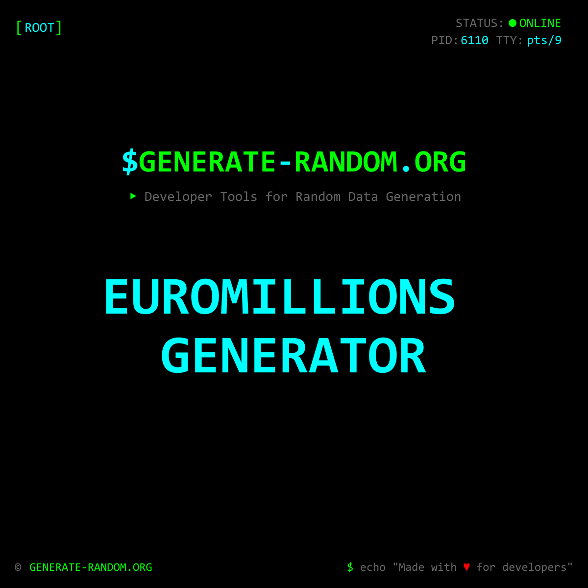 EuroMillions Number Generator - Lucky Numbers & Random Picks