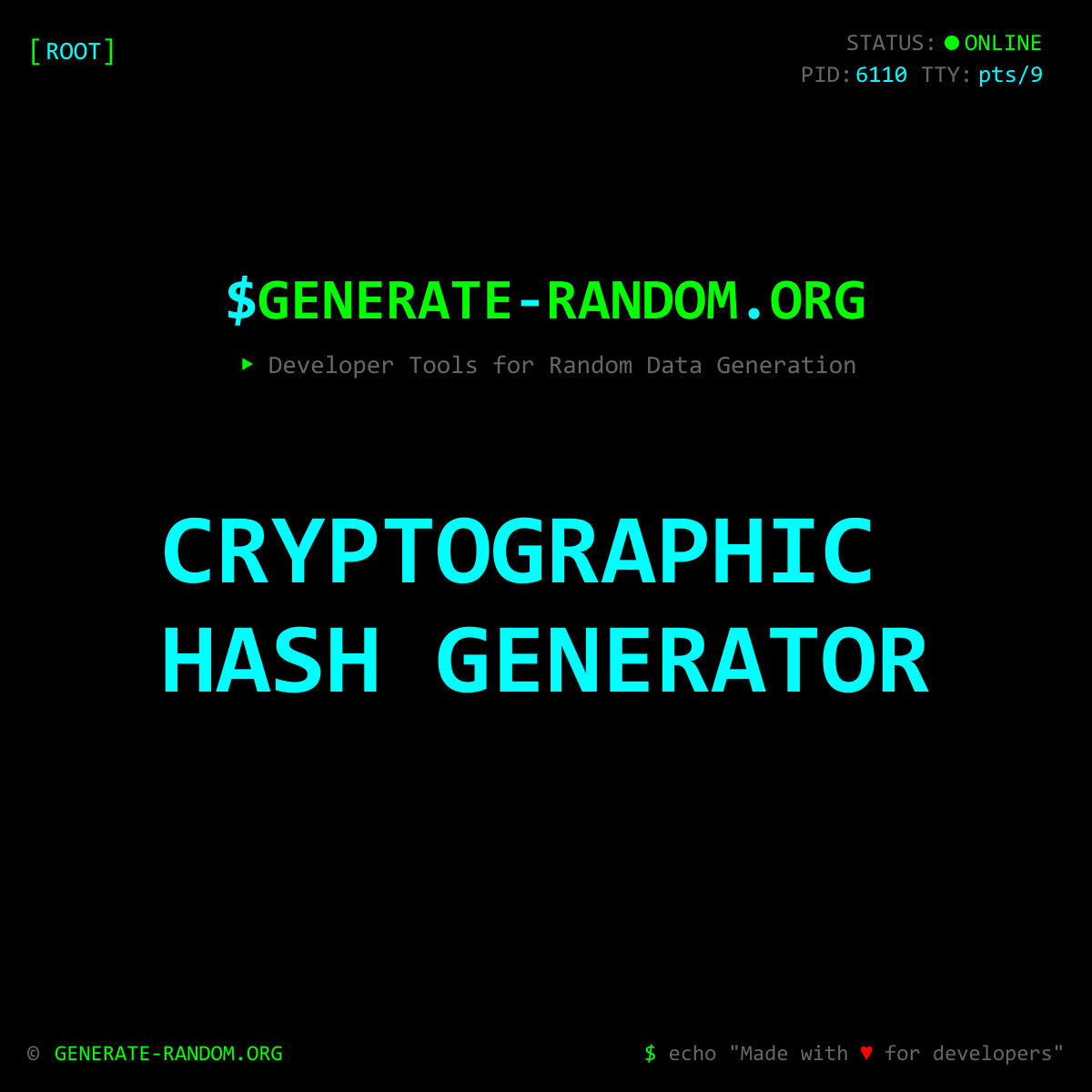 Cryptographic Hash Generator | Generate MD5, SHA-1, SHA-256, SHA-512 ...