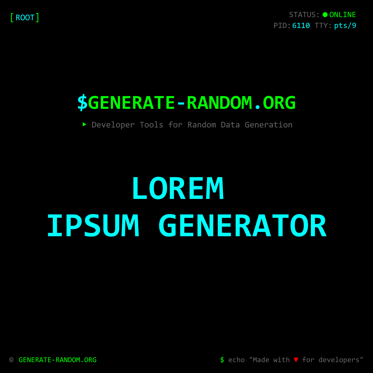 Random Lorem Ipsum Generator | Generate Lorem Ipsum Text - Generate ...