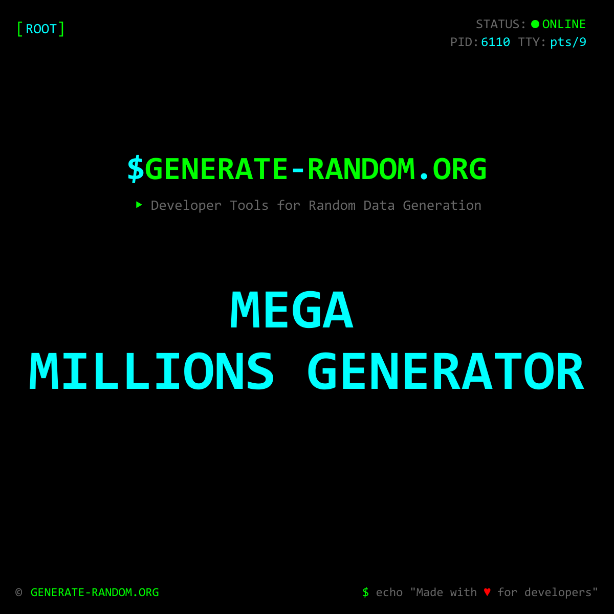 Best Mega Millions Number Generator - Random Quick Pick