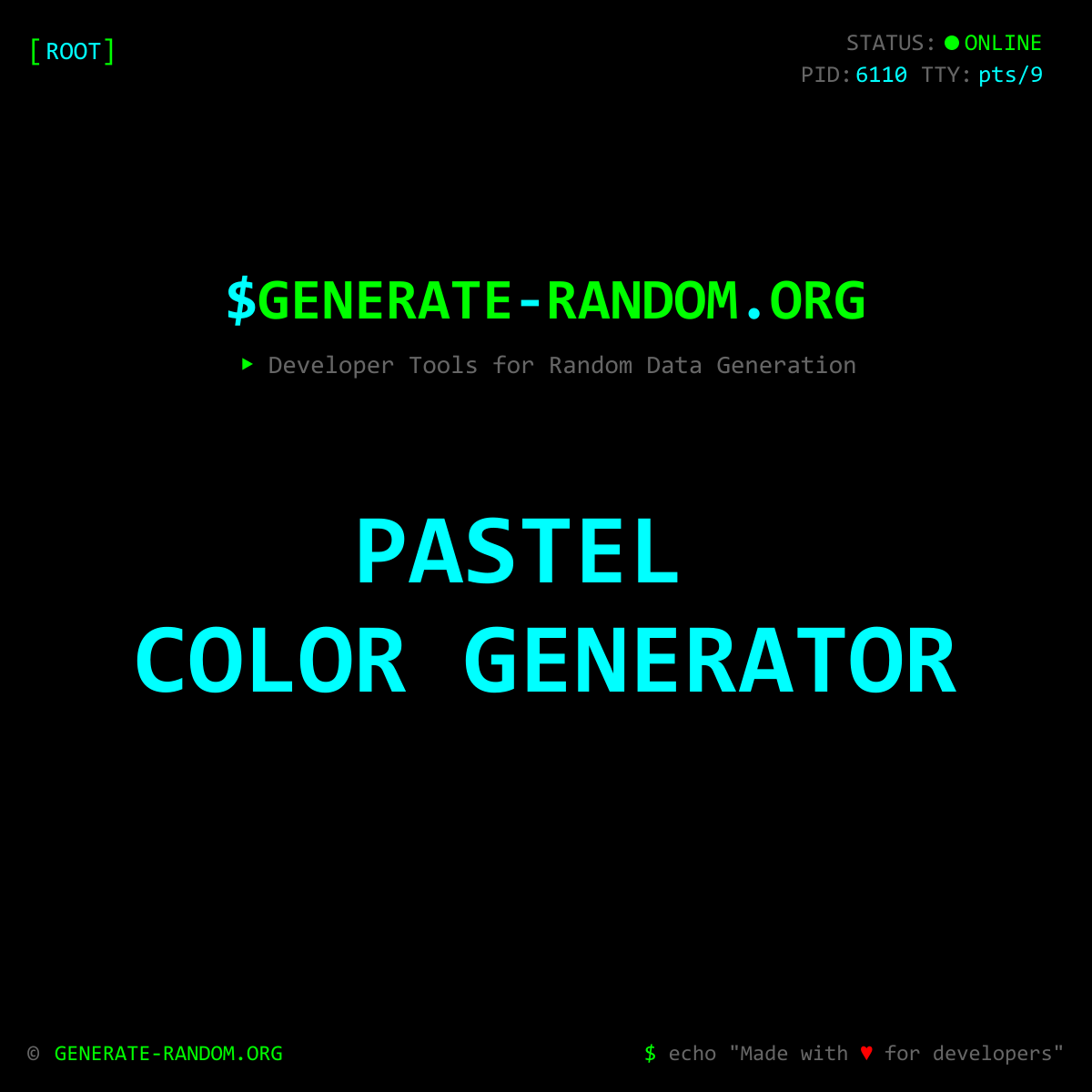 Random Pastel Color Generator | Generate Random Pastel Palettes ...