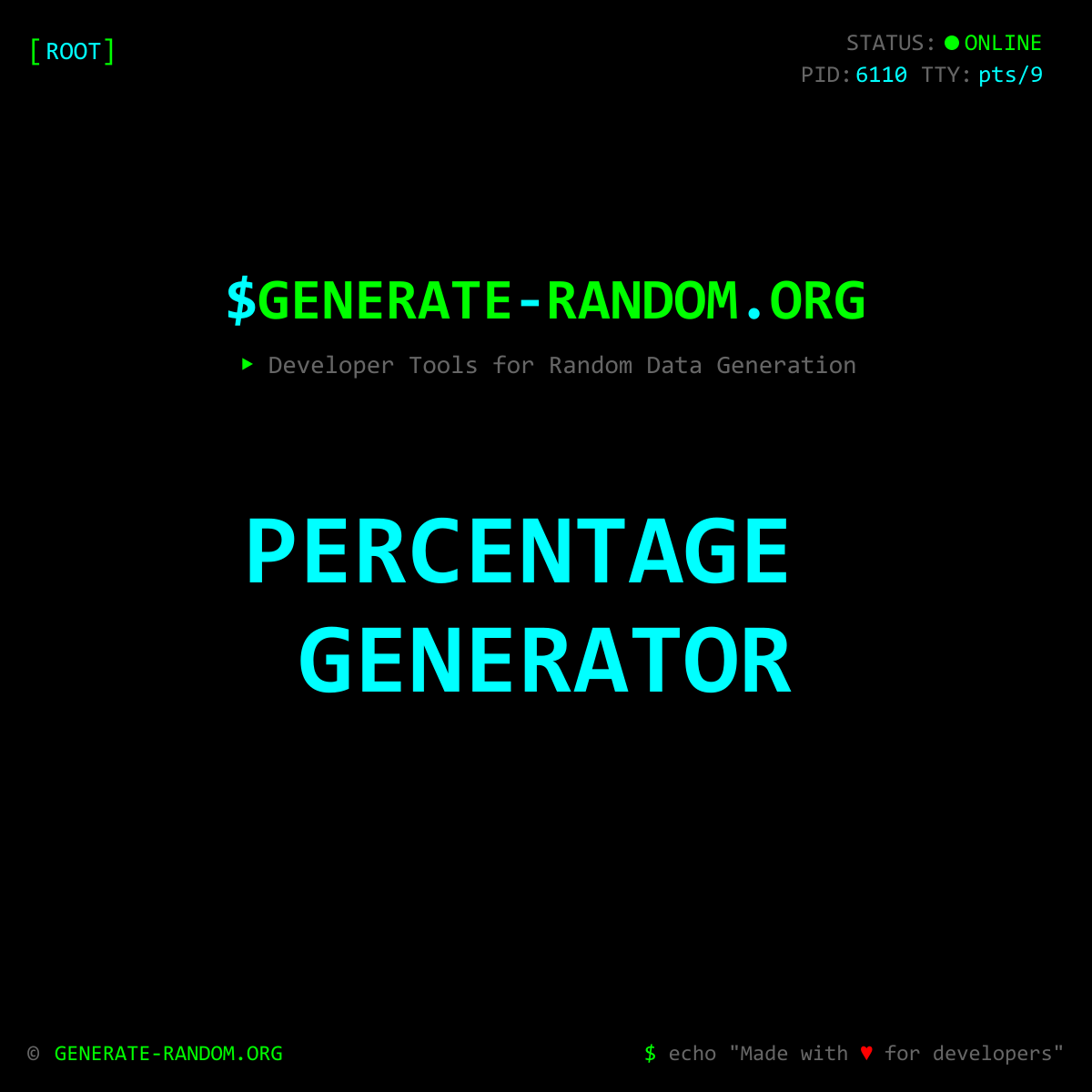 Random Percentage Generator | Generate Random Percentages - Generate ...