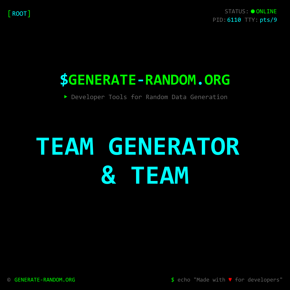Random Team Generator & Team Maker | Create Random Teams Online - Generate-Random.org